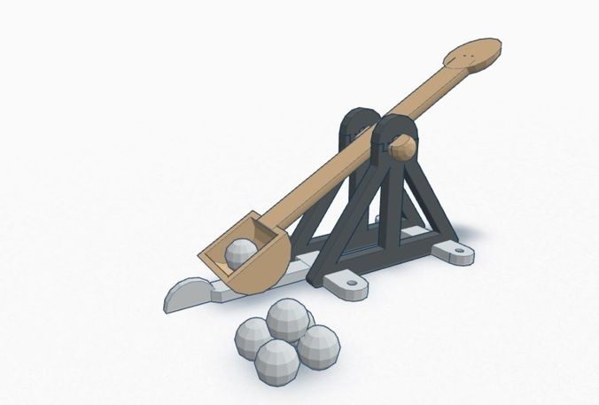 Desktop Catapult 3D Model 3D printable STL | CGTrader.com