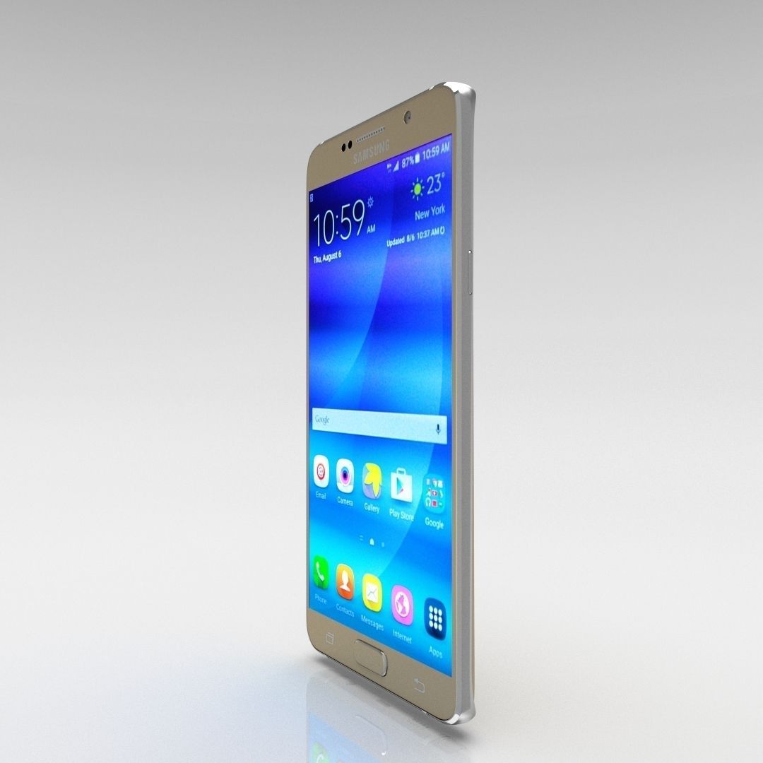 Samsung Galaxy Note 5 Gold Platinum 3D model | CGTrader