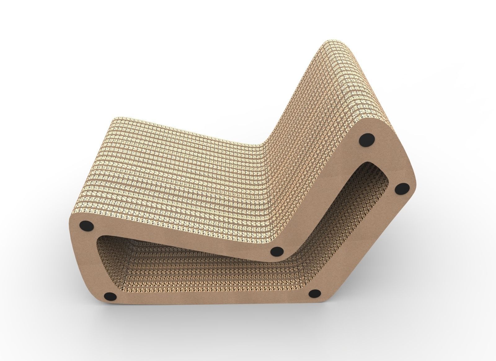 Cardboard Lounge chair 3D model | CGTrader