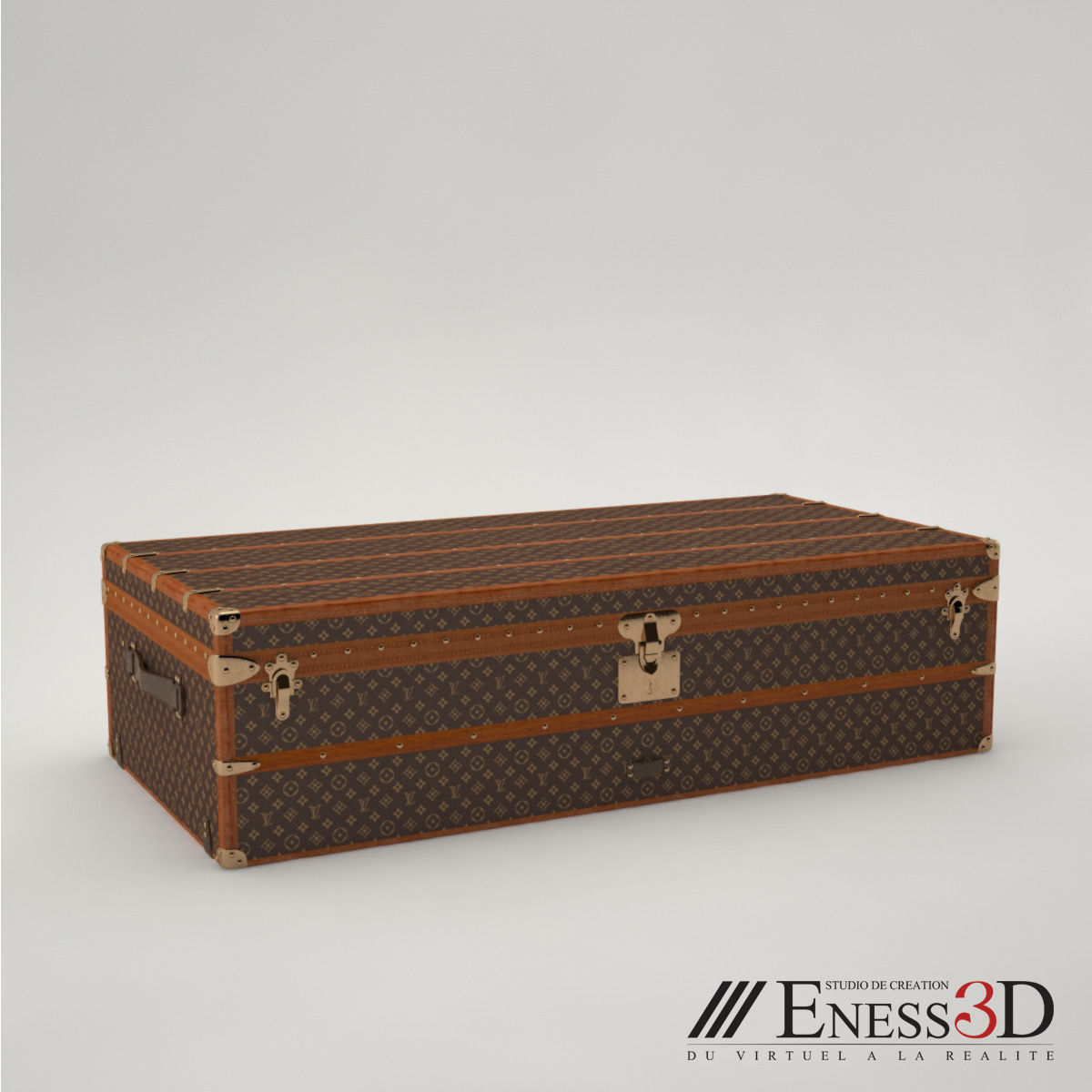Pro - Steamer trunk Louis Vuitton 3D model | CGTrader