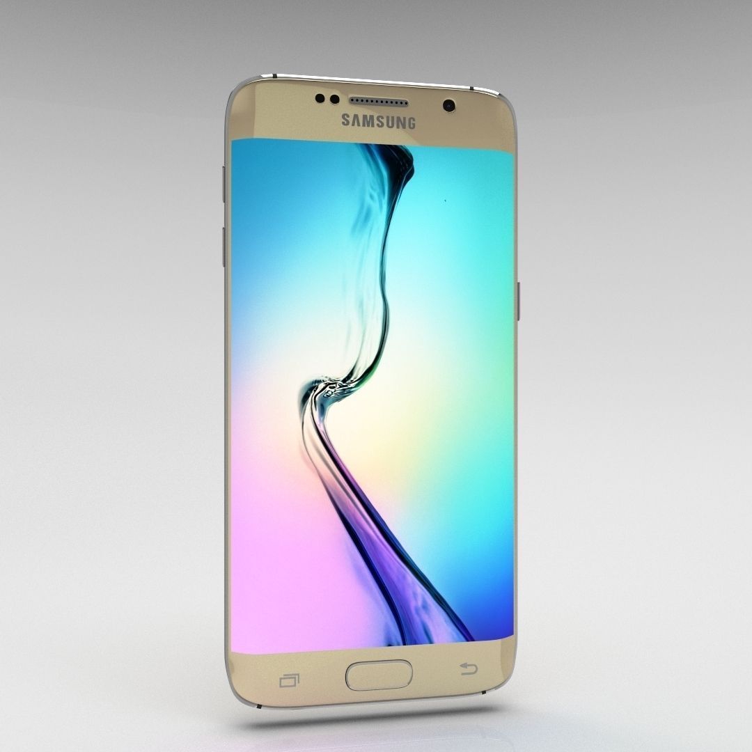 Samsung Galaxy S6 Edge Plus Gold Platinum 3D model | CGTrader
