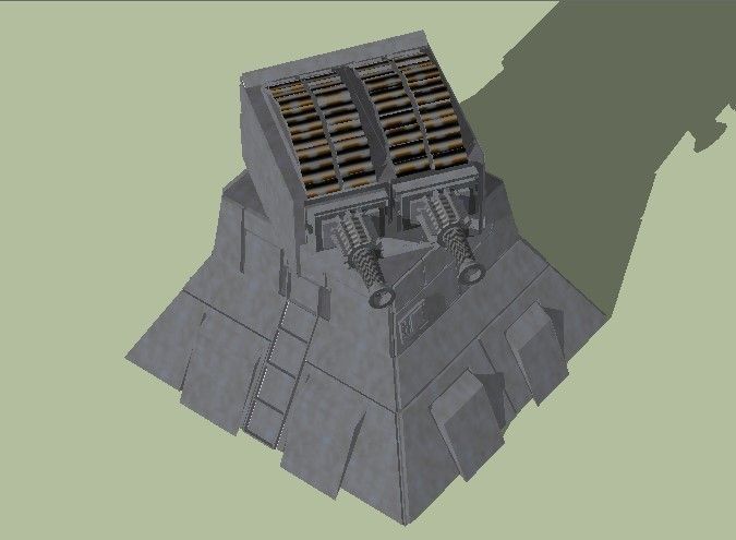 Starwars Turbolaser tower 3D Model 3D printable STL - CGTrader.com