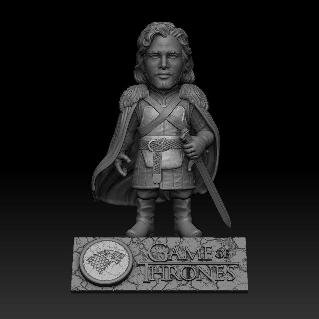 Game of Thrones - Jon Snow 3D Model 3D printable STL - CGTrader.com