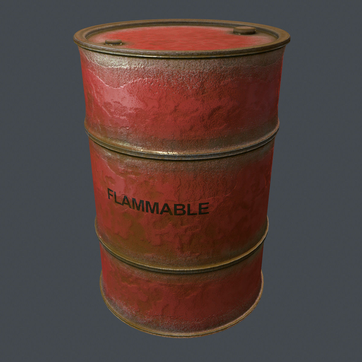 Flammable Barrel 3D model | CGTrader