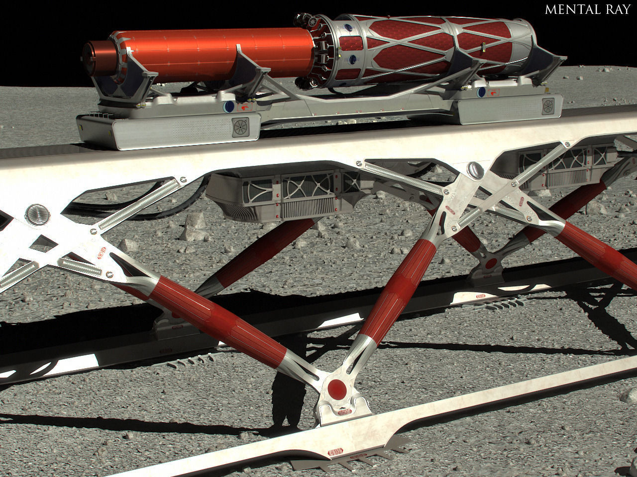 Circum Lunar Accelerator Rail 3D model animated rigged | CGTrader