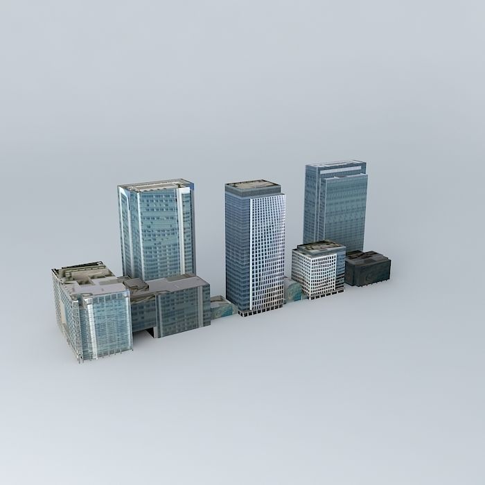 Herons Quays, Canary Wharf, London free 3D model | CGTrader