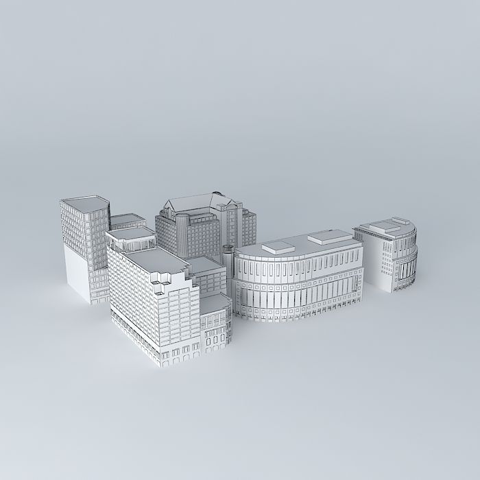 Cabot Square, Canary Wharf, London free 3D model | CGTrader