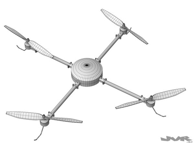 Quadcopter 3D Model MAX OBJ 3DS FBX - CGTrader.com