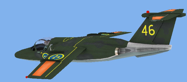 3D model SAAB 105 SK60B VR / AR / low-poly FLT | CGTrader.com