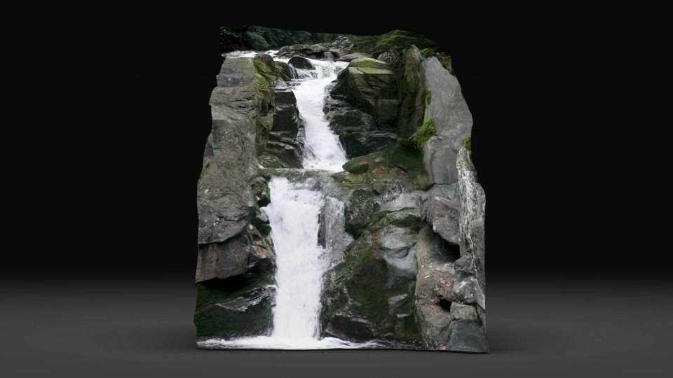 waterfall 3D Model Game ready .obj .fbx .ma .mb .mtl .tga - CGTrader.com