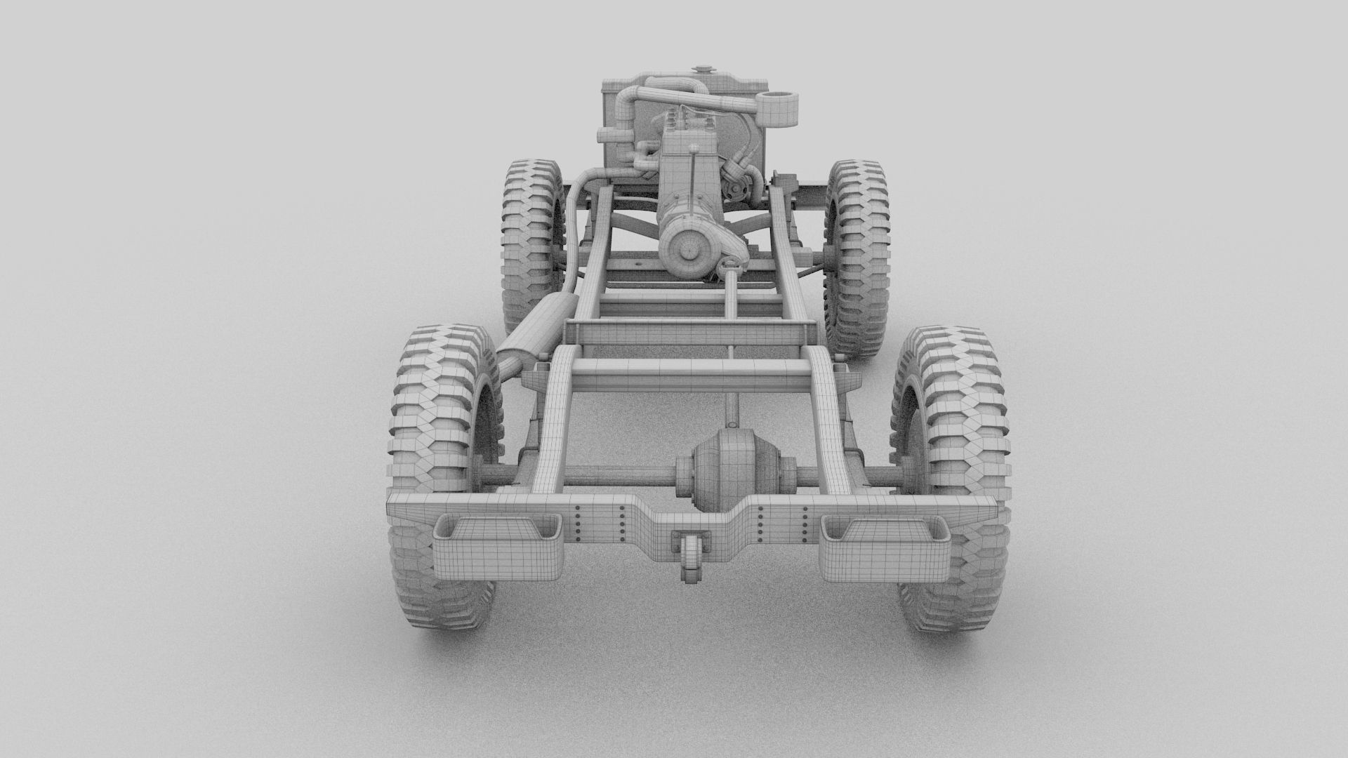 Full w chassis Jeep Willys MB Military Desert 3D model | CGTrader