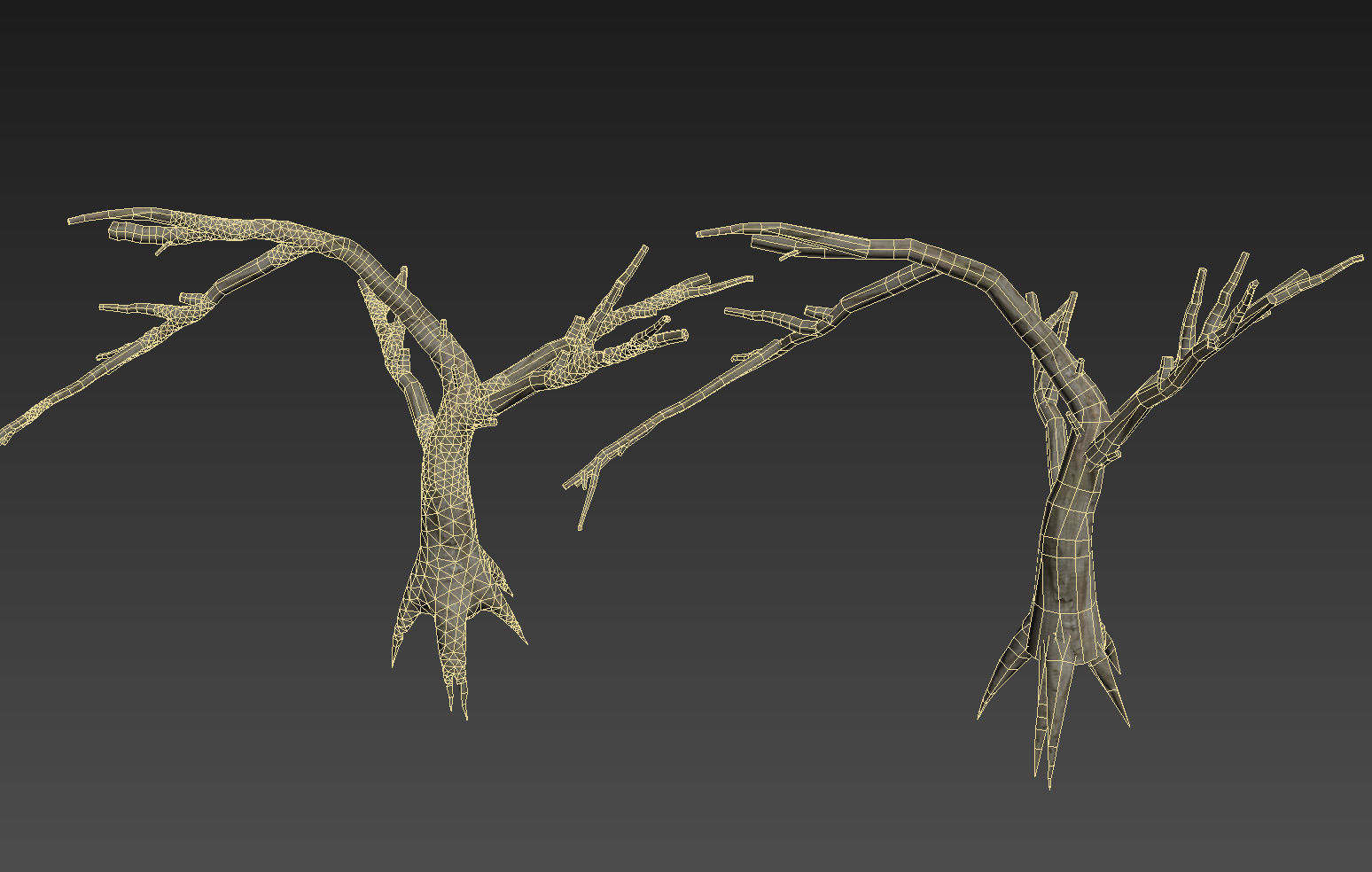 3D model 10 Old Spooky Tree Models For AAA And Mobile Games VR / AR ...