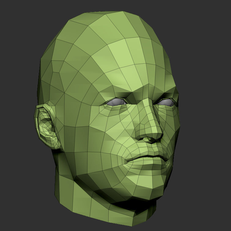 Male Head Base Mesh 3D model | CGTrader
