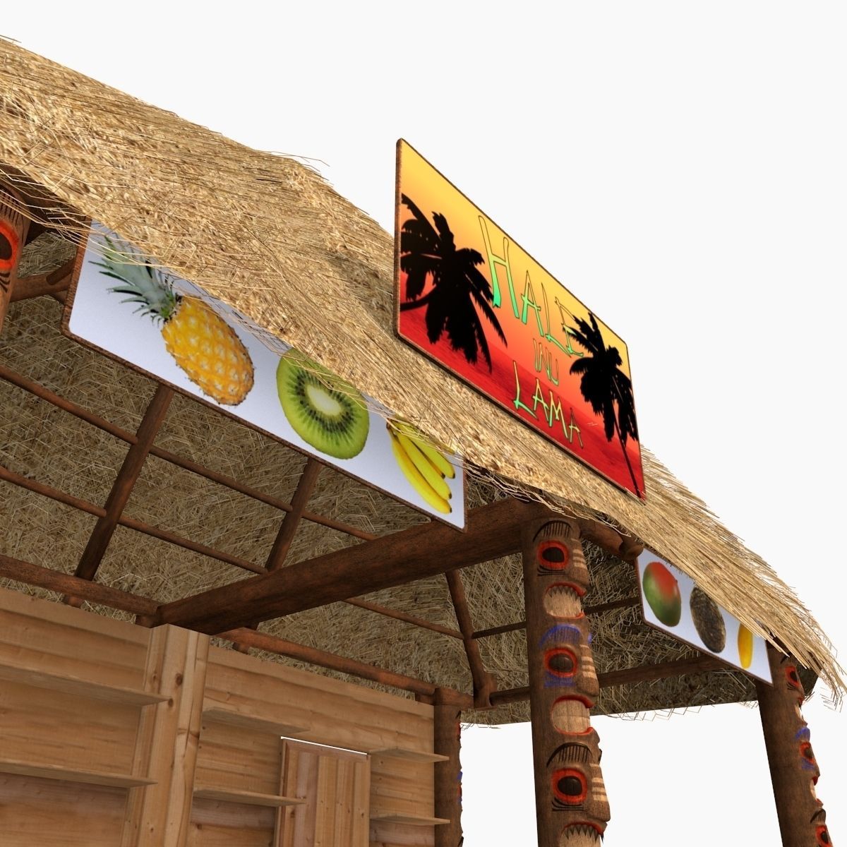 Kiosk on the beach 3D model | CGTrader