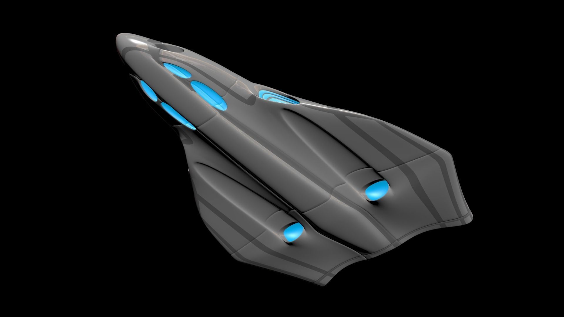 Sci-fi Simple Spaceship 3D model | CGTrader