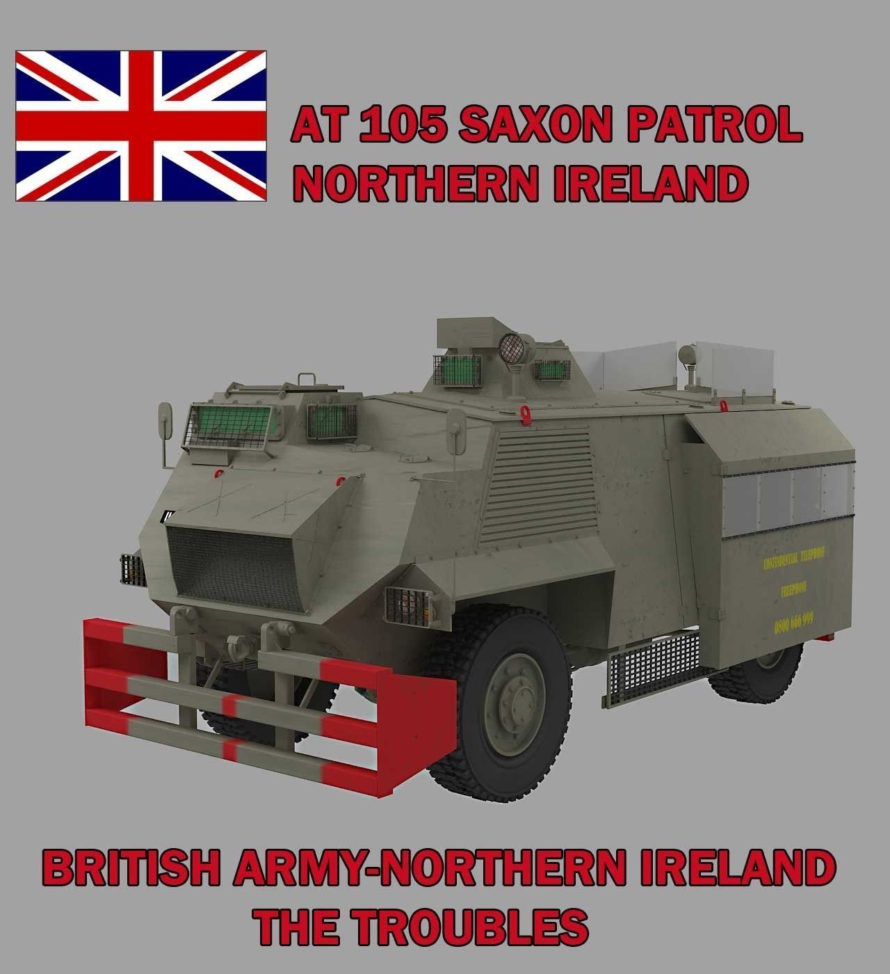 AT 105 SAXON PATROL - NORTHERN IRELAND 3D model | CGTrader
