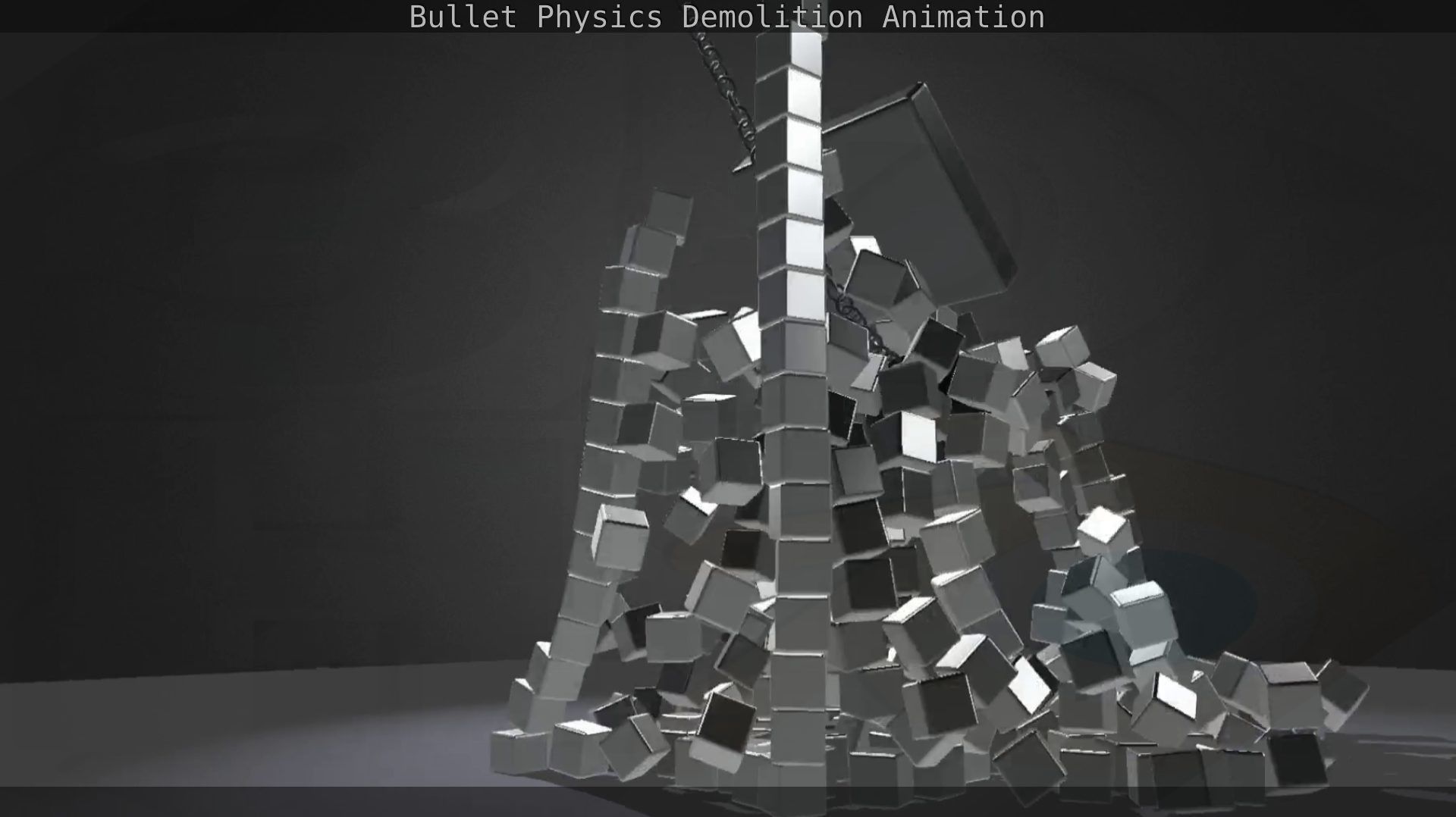 Bullet Physics Demolition Animation free VR / AR / low-poly 3D model ...