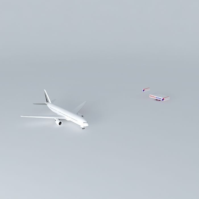 Template - Boeing 777-200LR free 3D model | CGTrader