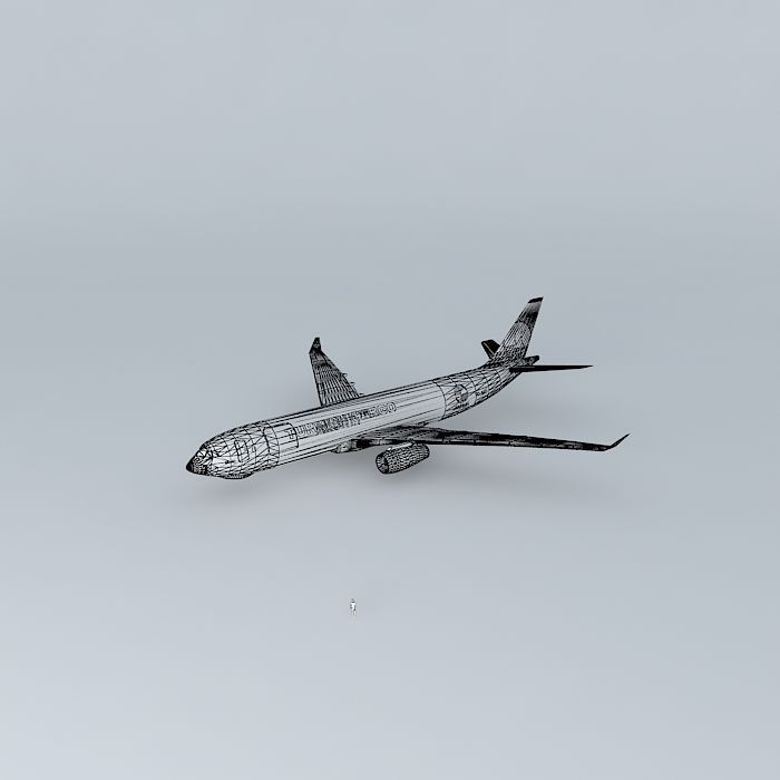 Airbus A330-200F Template free 3D model | CGTrader