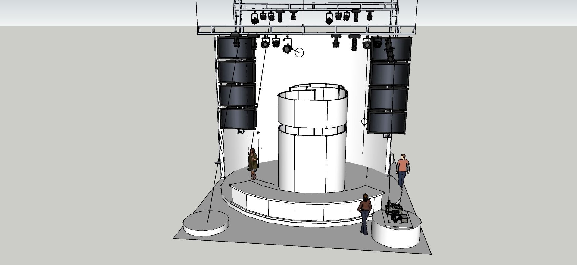 The exhibition portable T3 airframe big stand 28 3D model SKP