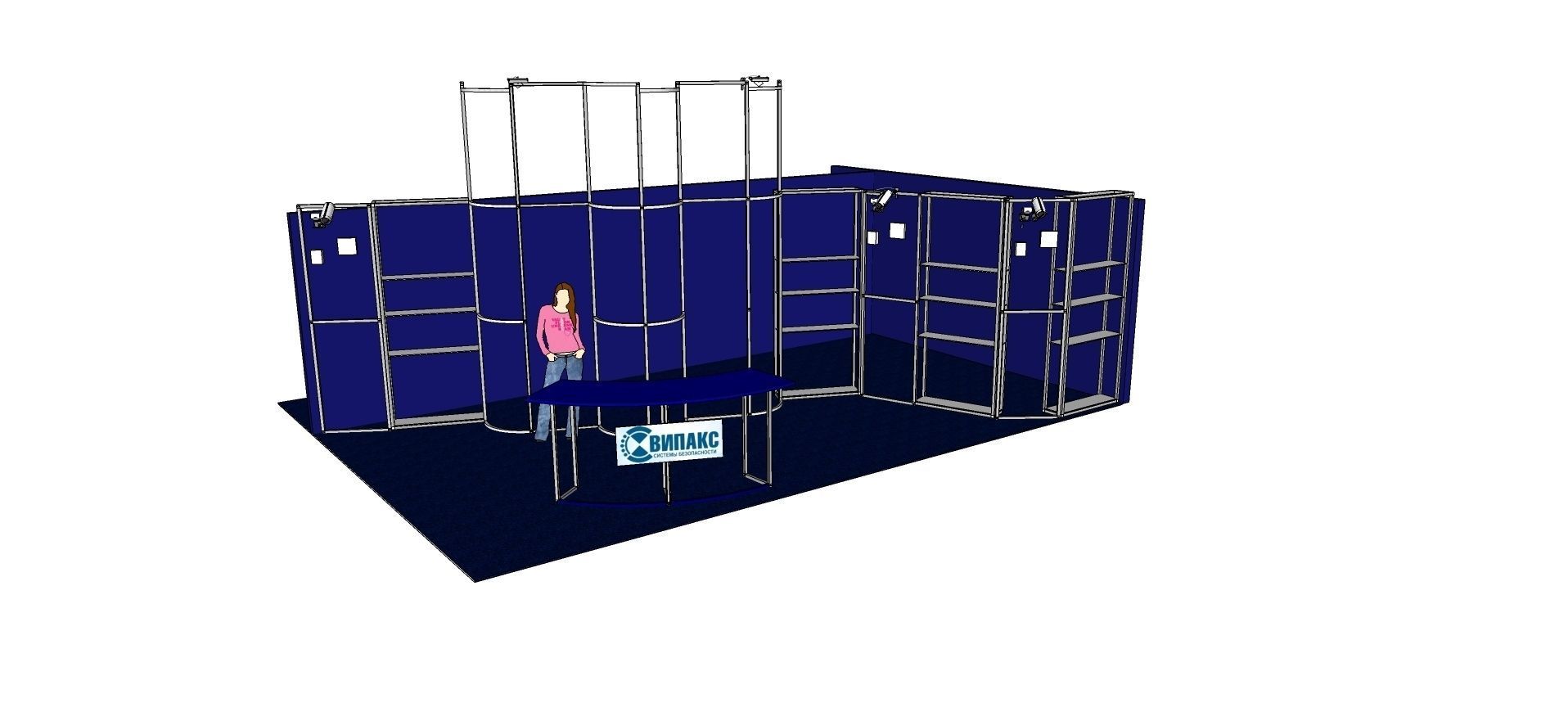 The exhibition portable T3 airframe middle stand 105 3D model | CGTrader