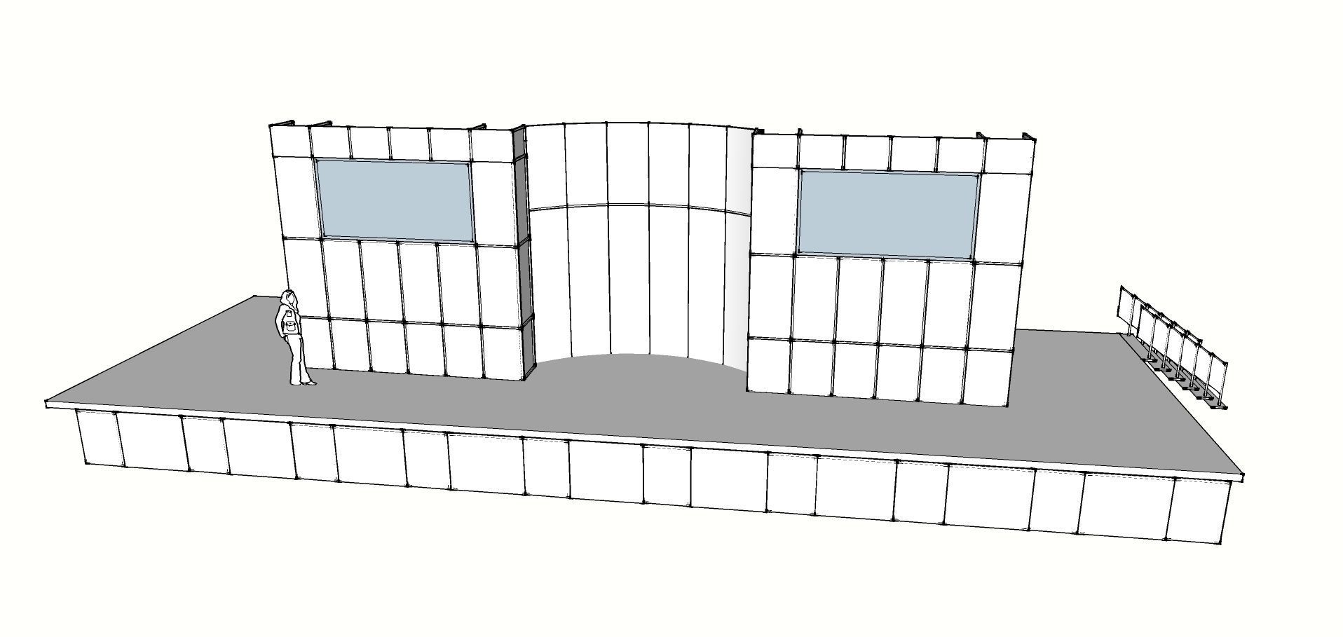 The exhibition portable T3 airframe middle stand 57 3D model | CGTrader