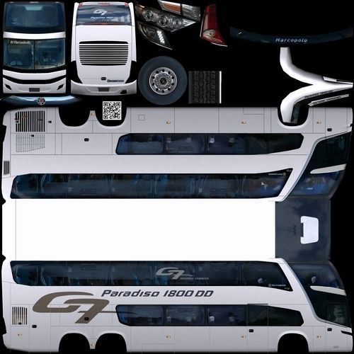 3D model Marcopolo G7 Paradiso 1800DD bus VR / AR / low-poly rigged | CGTrader
