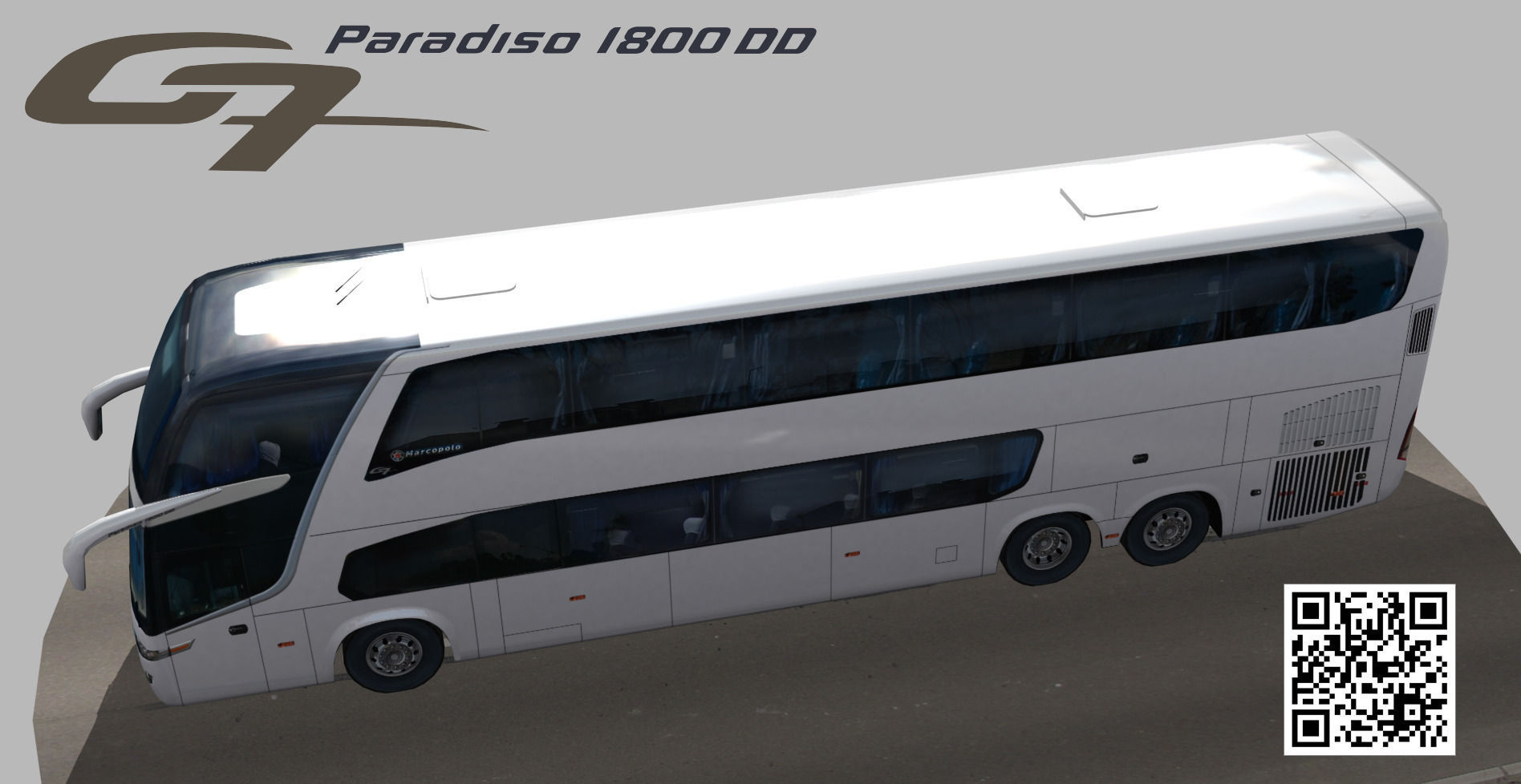 3D model Marcopolo G7 Paradiso 1800DD bus VR / AR / low-poly rigged | CGTrader