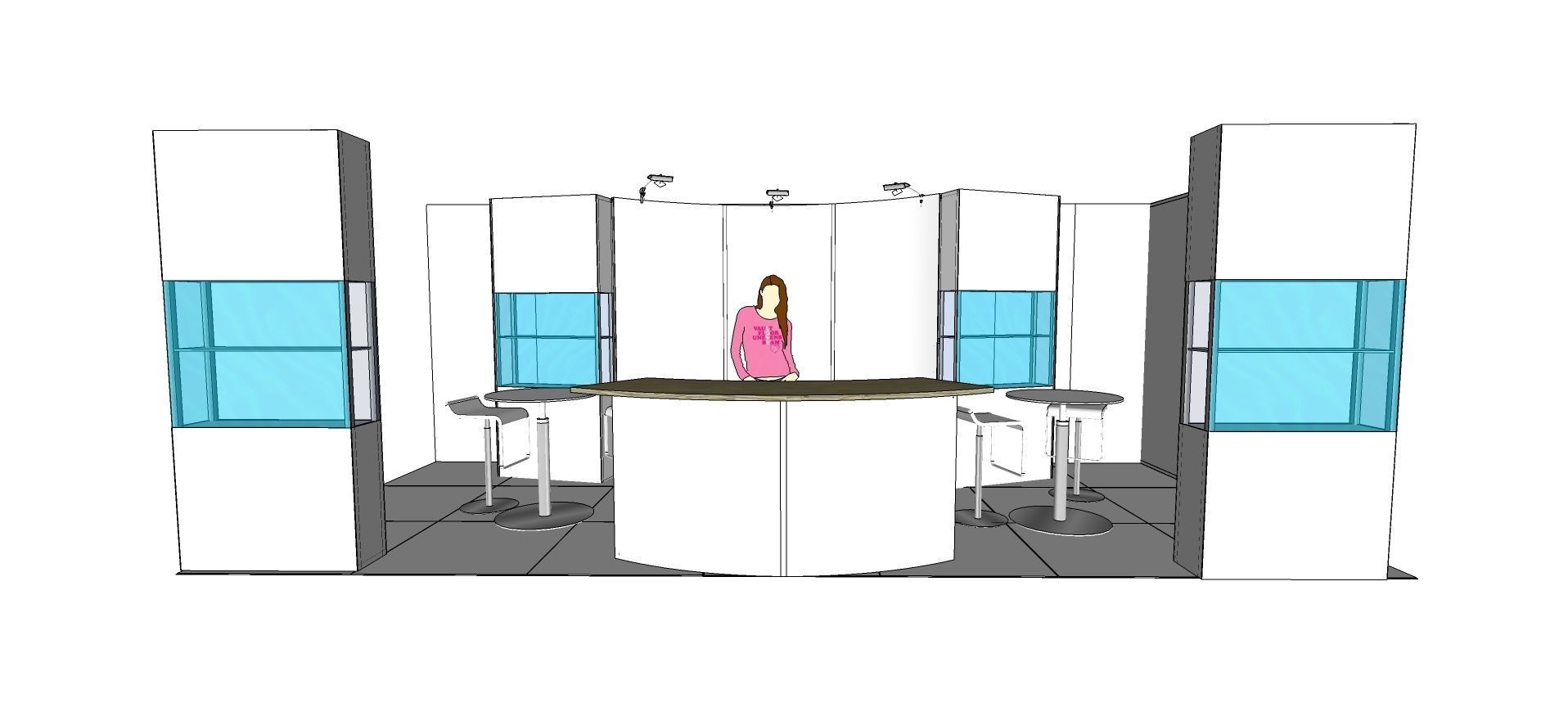 The exhibition portable T3 airframe middle stand 92 3D model | CGTrader