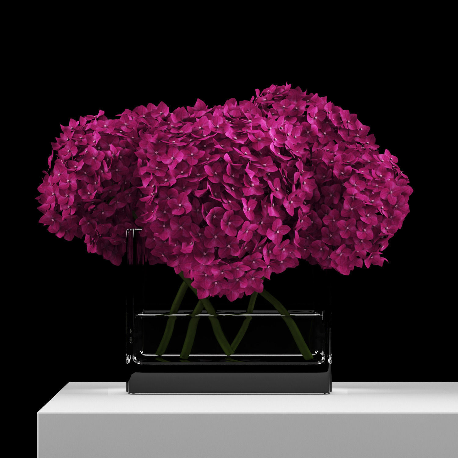 Pink hydrangeas 3D model | CGTrader