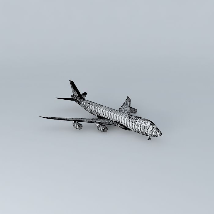 Template Boeing 747 8F free 3D model | CGTrader