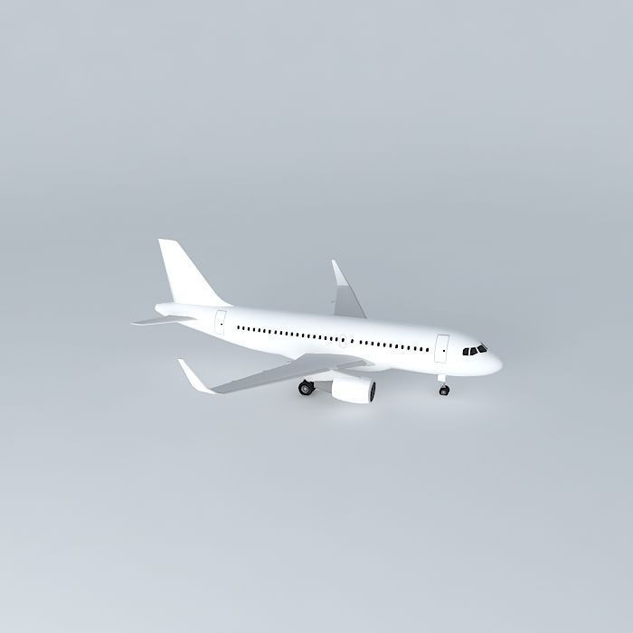 Template Airbus A319 100 Sharklets v.2 free 3D model | CGTrader
