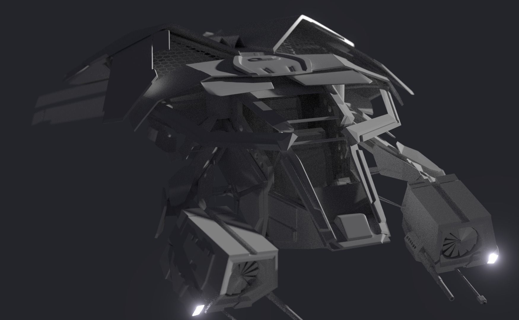 3D model THE BAT sci-fi spaceship VR / AR / low-poly | CGTrader
