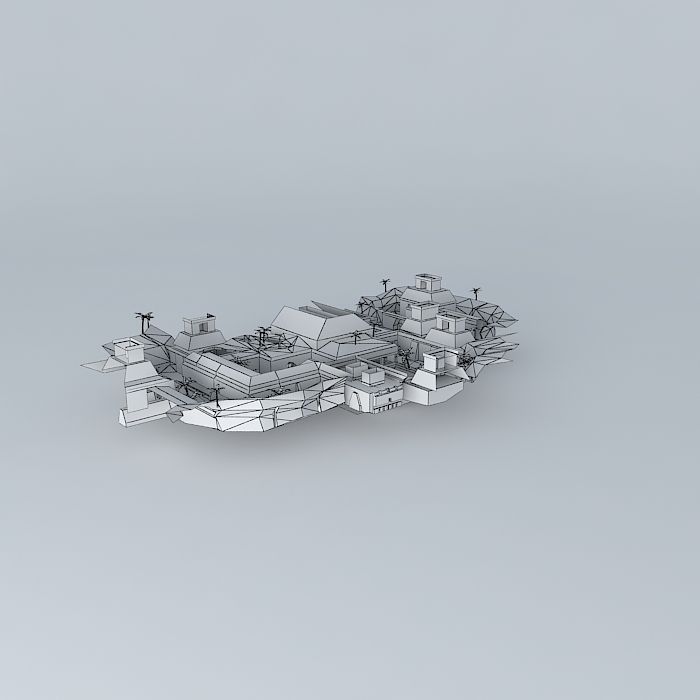 Aztec military base free 3D model | CGTrader