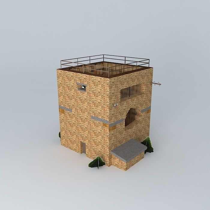 3D model Derelict WWII Brick Bunker VR / AR / low-poly | CGTrader