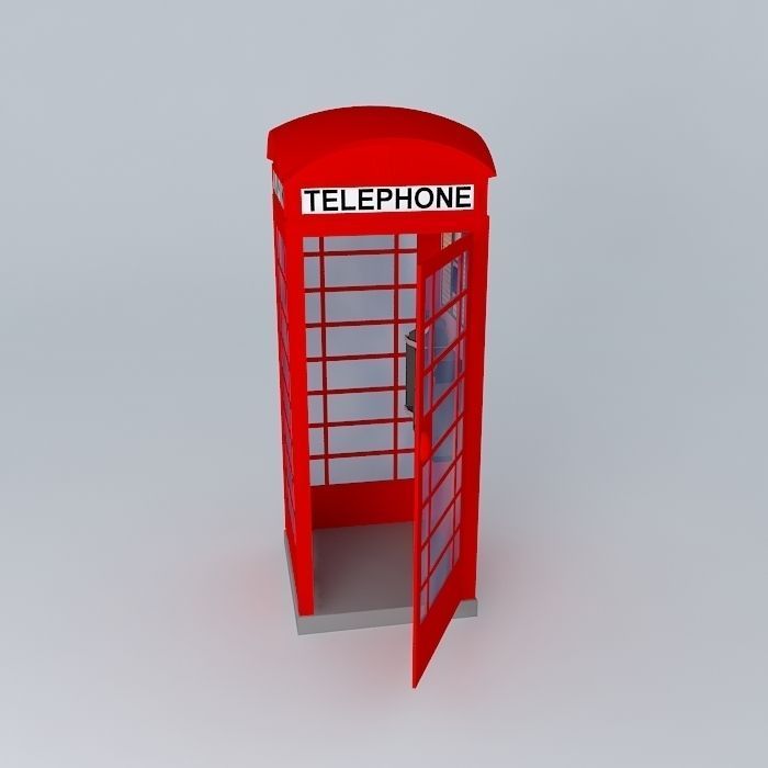 Telephone Box free 3D model | CGTrader