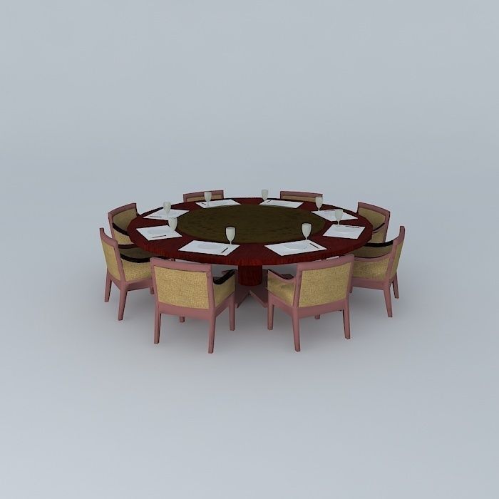Round Table free 3D model | CGTrader