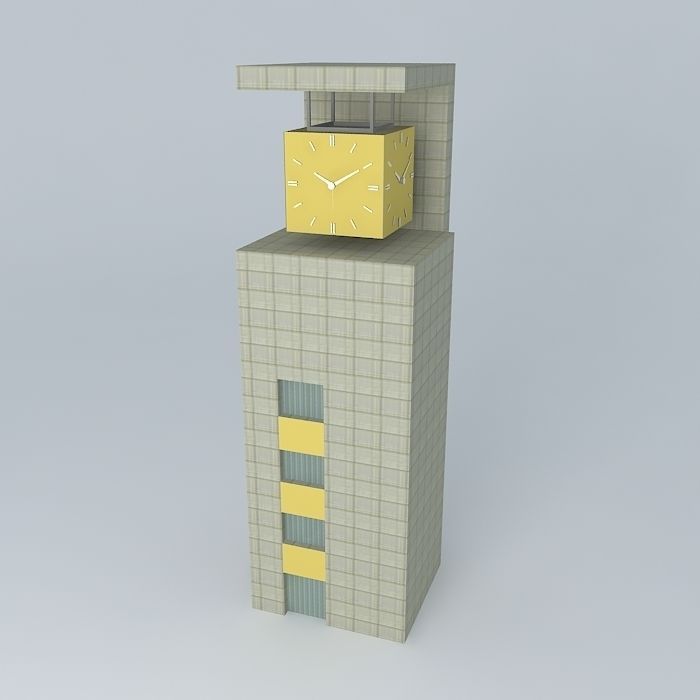 Huizhou Station Clock Tower free 3D model | CGTrader