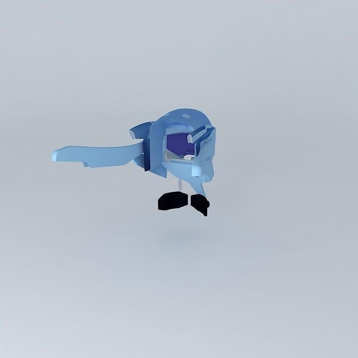 Blue robot head free 3D model | CGTrader