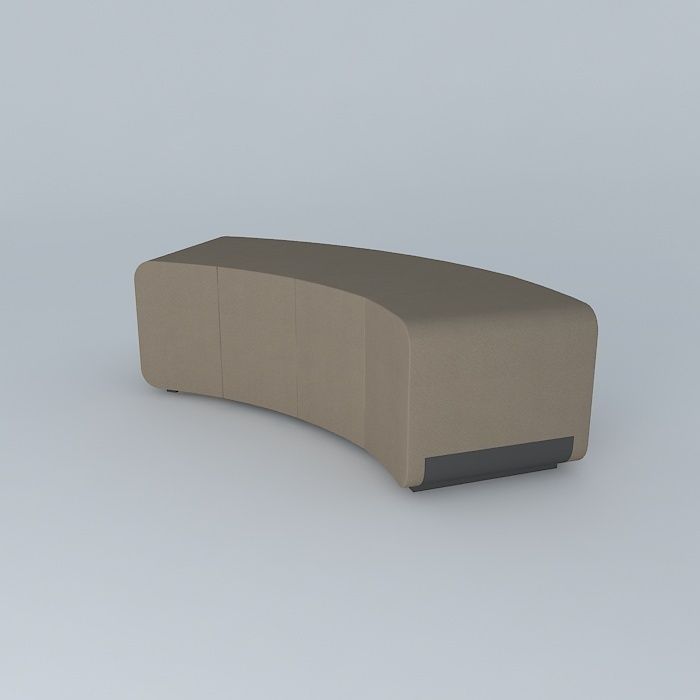 Curved Bench 3D model | CGTrader