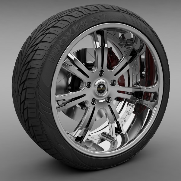 Savini Forged SV-24S Wheel and Tire 3D model | CGTrader
