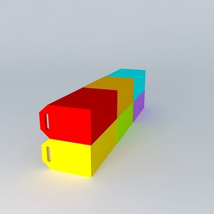 Rainbow boxes free 3D model | CGTrader