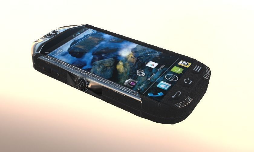 3D model SmartPhone Low poly cell phone with case VR / AR / low-poly ...