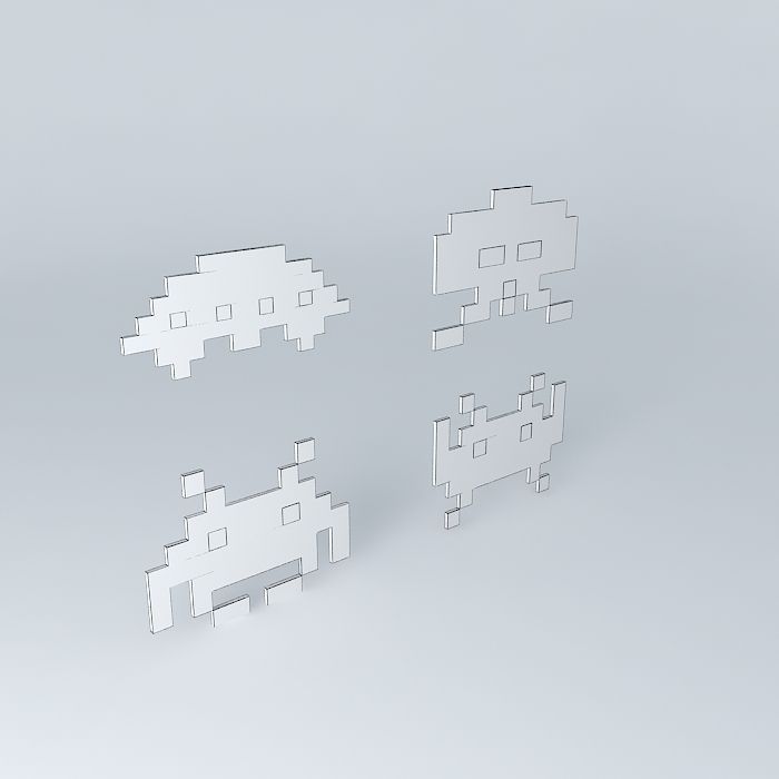 space invaders wall decor art arte decoração de parede space ... free ...