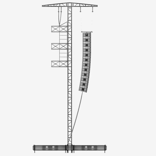 Speaker concert system scaffolding tower a... 3D Model MAX OBJ 3DS FBX ...