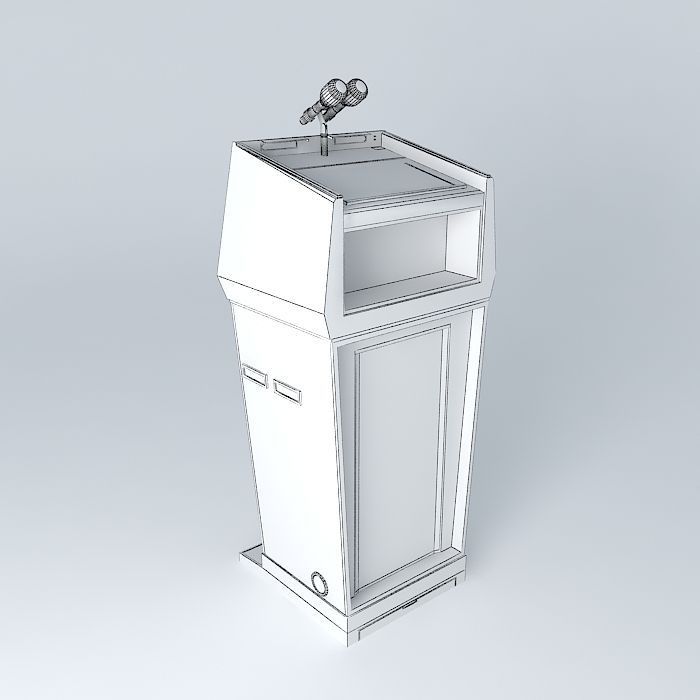 Presidential Blue Goose lectern free 3D model | CGTrader