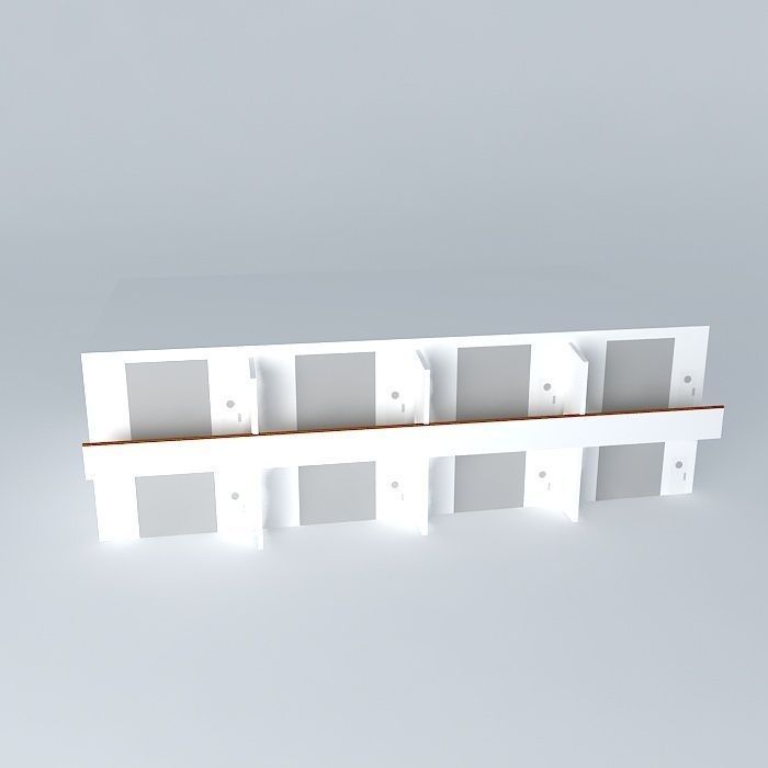 FGD table with drawer free 3D model | CGTrader