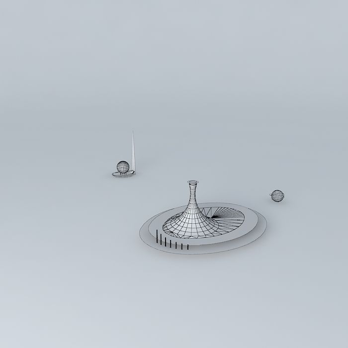 kj futuristic structure free 3D model | CGTrader