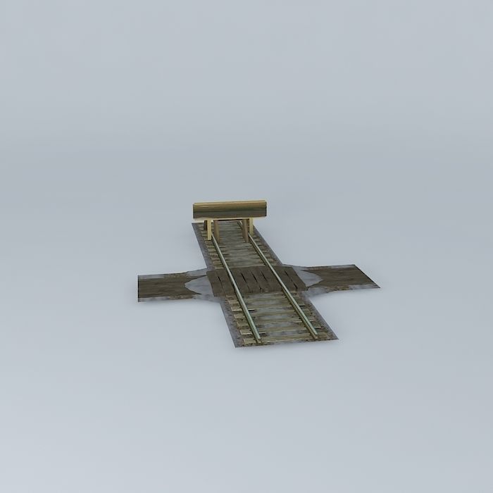 Eco Rail USA Walkover Buffer Old Steam Days free 3D model | CGTrader