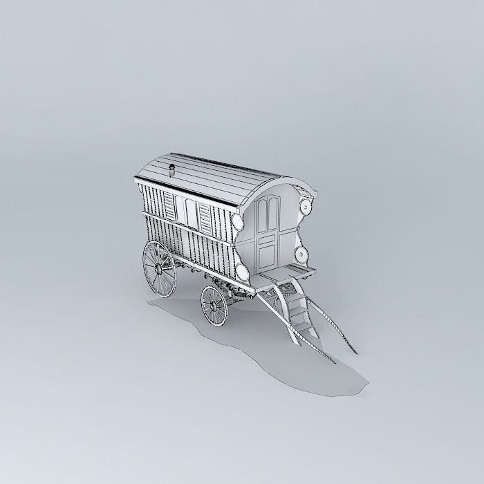 HALLOWEEN Gypsy Wagon free 3D model | CGTrader